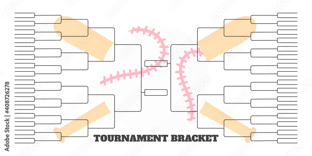 Vetor de 64 team tournament bracket championship template flat style ... Vetor de 64 team tournament bracket championship template flat style ...