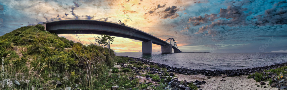 Fehmarnbelt Bridge On The Island On Fehmarn... Stock Photo | Adobe Stock
