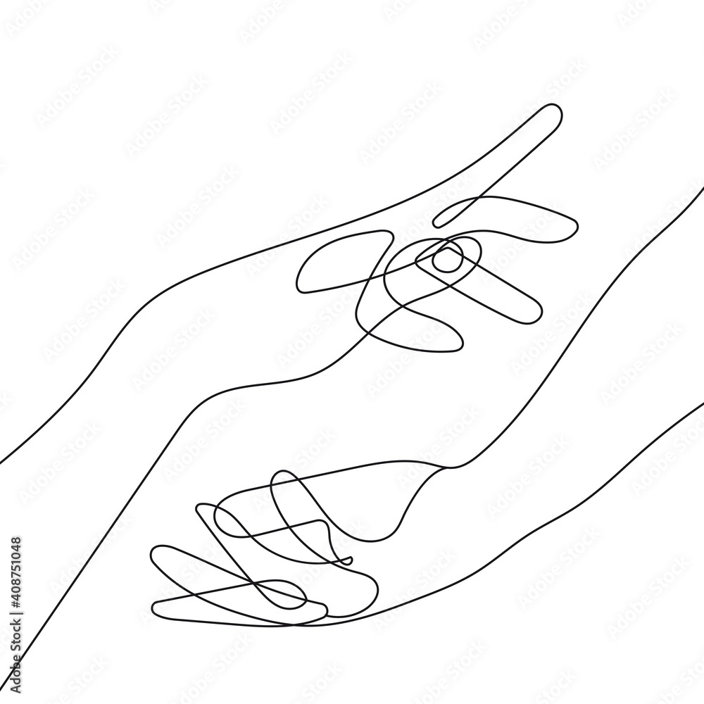 Contour Hand Drawings