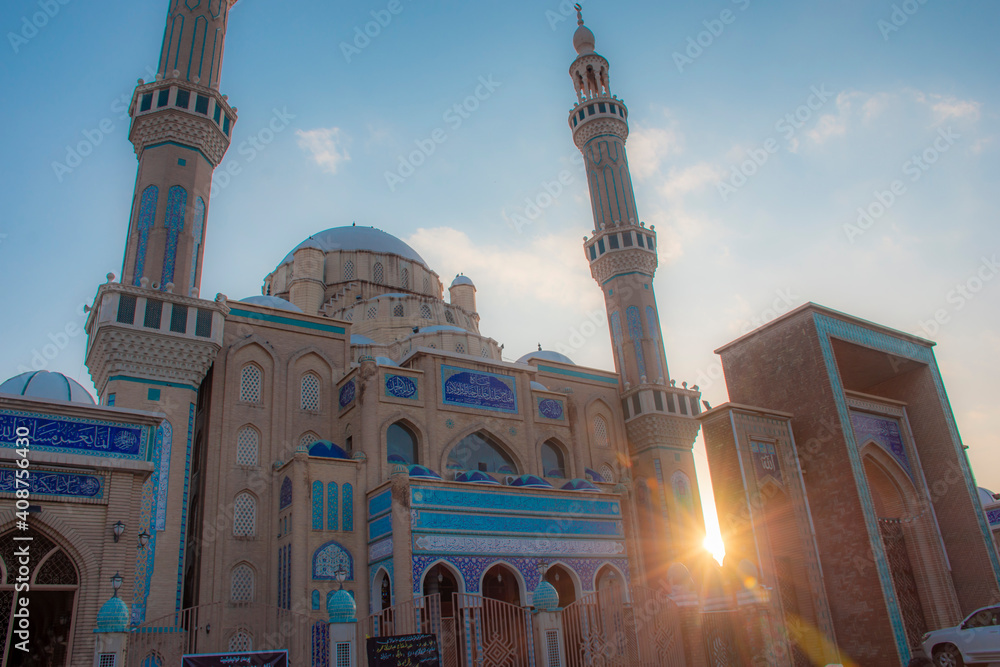 The most famous mosque in the city of Erbil, Kurdistan Region of Iraq ...
