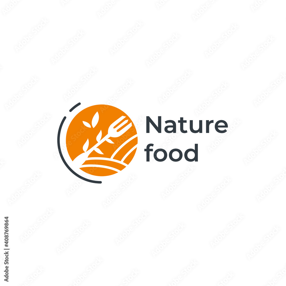 Nature vector logo food with modern concepts Stock Vector | Adobe Stock