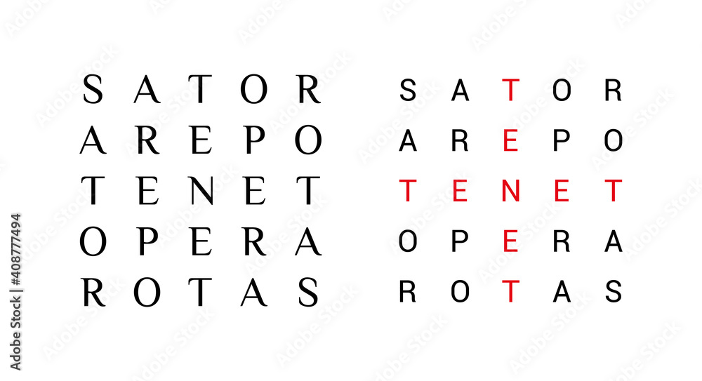 SATOR AREPO TENET OPERA ROTAS. The famous antique palindrome. Flat ...