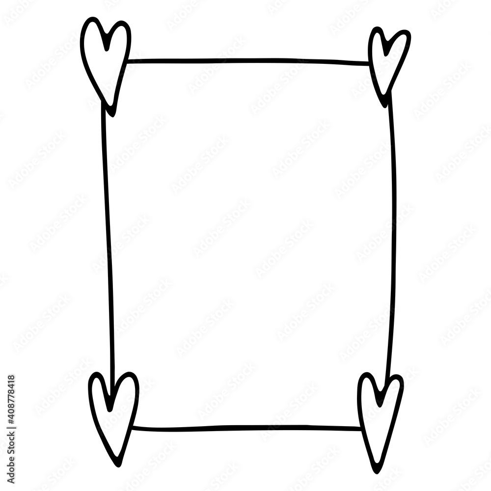 Black And White Valentine Border