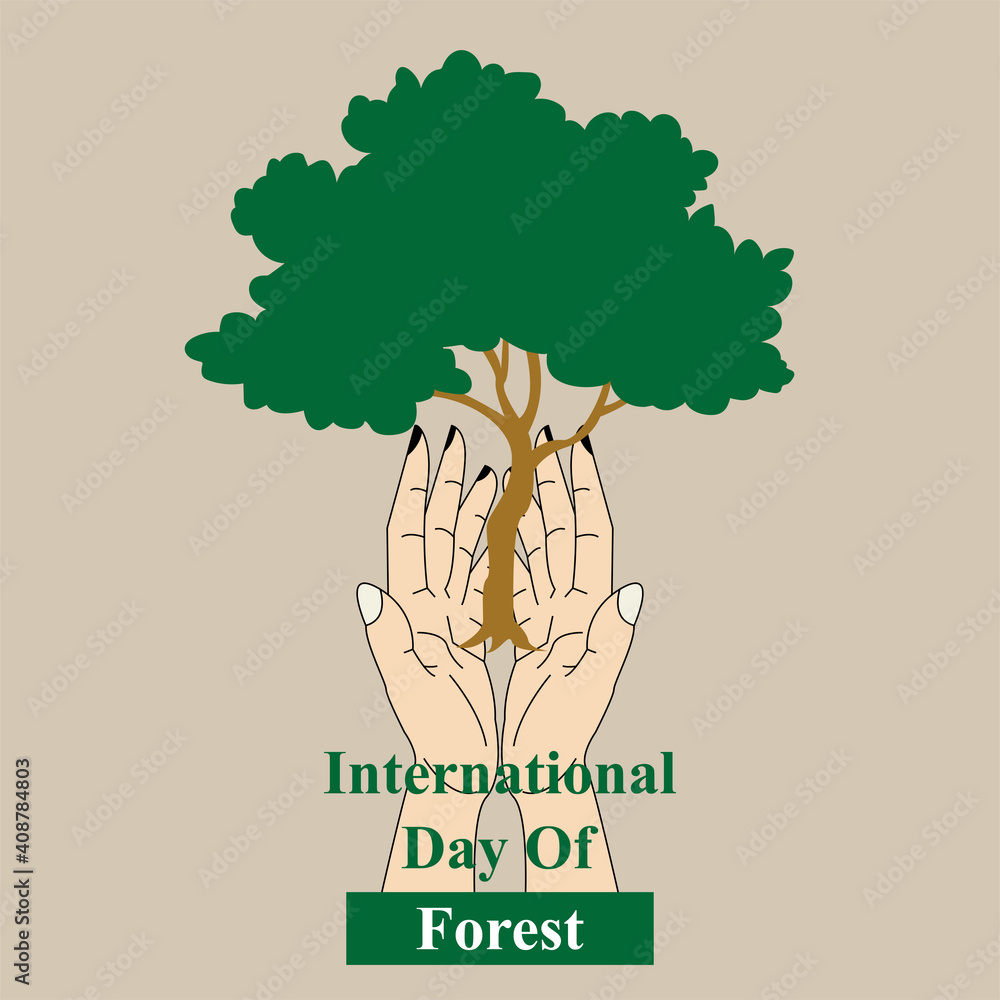 International Forest Day Vector Illustration, for image, background ...