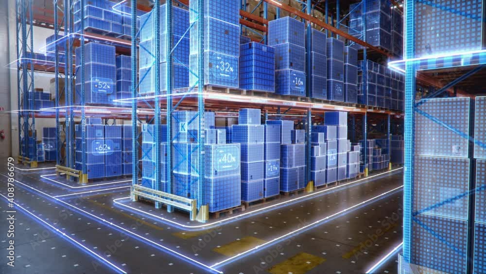 Futuristic Technology Retail Warehouse: Digitalization and ...
