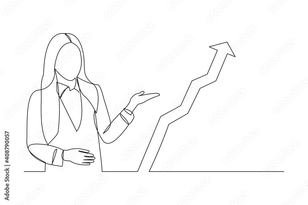 Business Woman Line Art