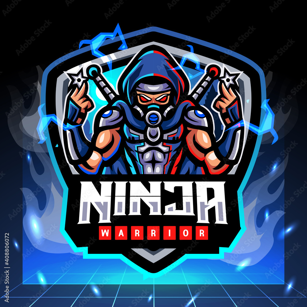 Ninja mascot. esport logo design Stock Vector | Adobe Stock