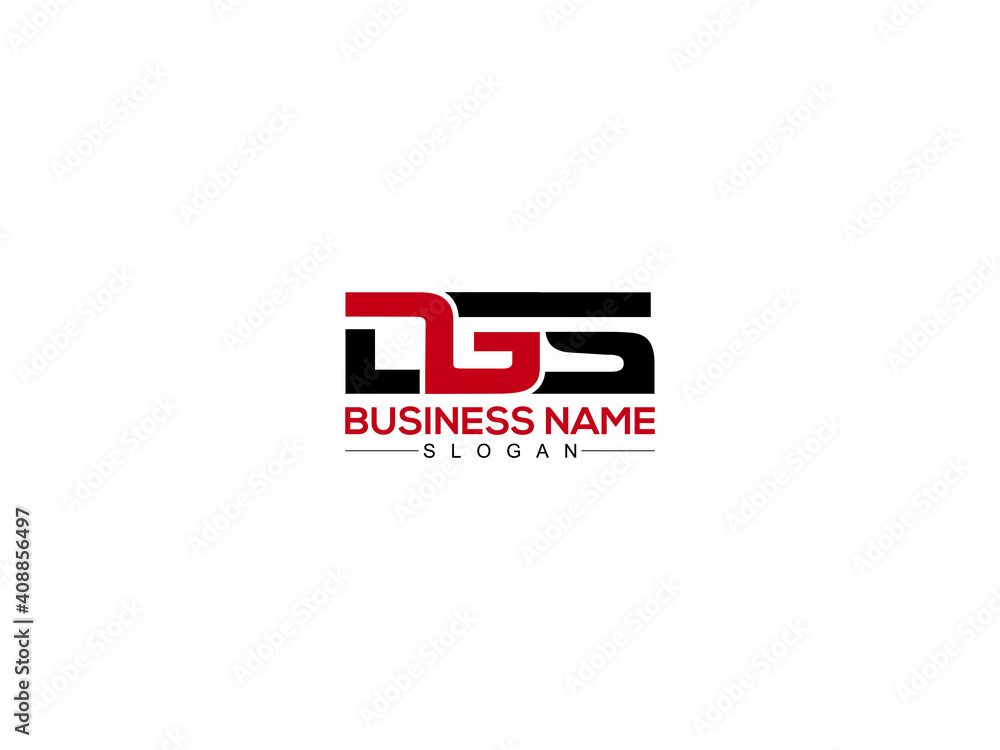 DGS Letter Design For Business Stock Vector | Adobe Stock