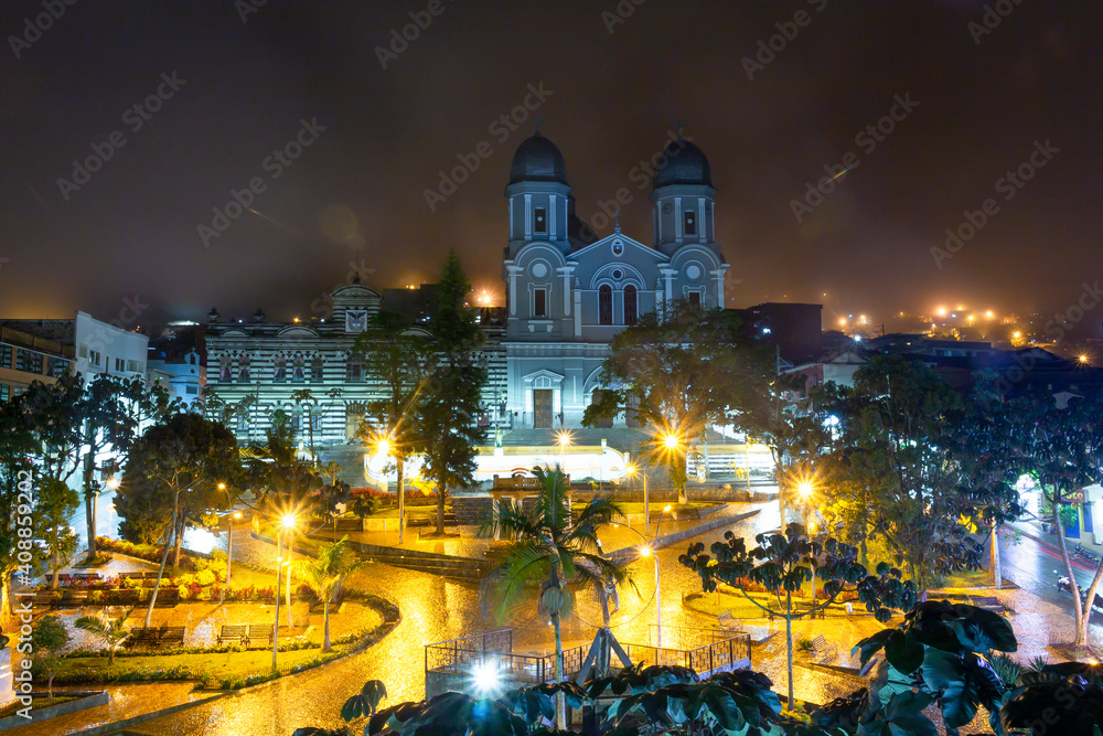 Yarumal, Antioquia, Colombia. June 6, 2018. The minor basilica of Our ...