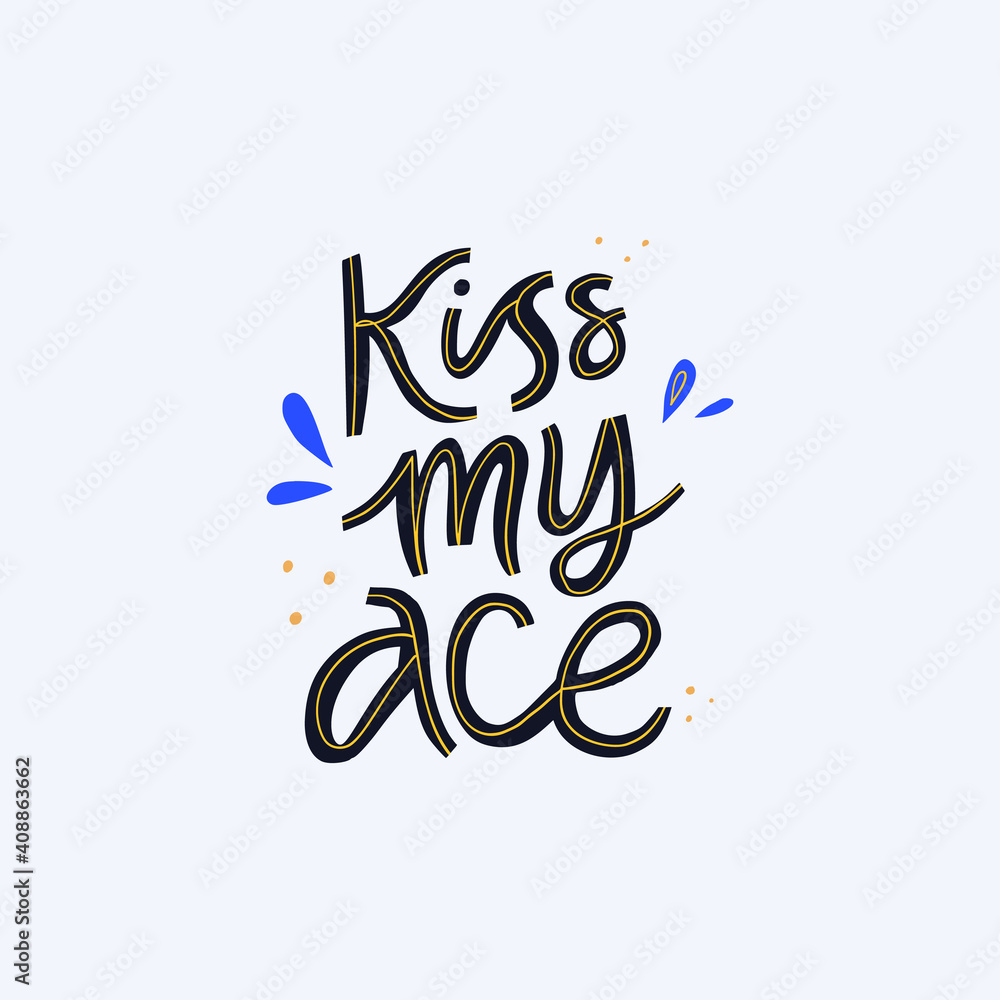 Teasing phrase, quote hand drawn vector lettering. Cheeky motto flat ...