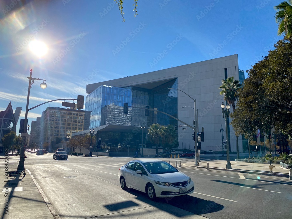 LOS ANGELES, CA, NOV 2020: wide view Los Angeles Police Department ...