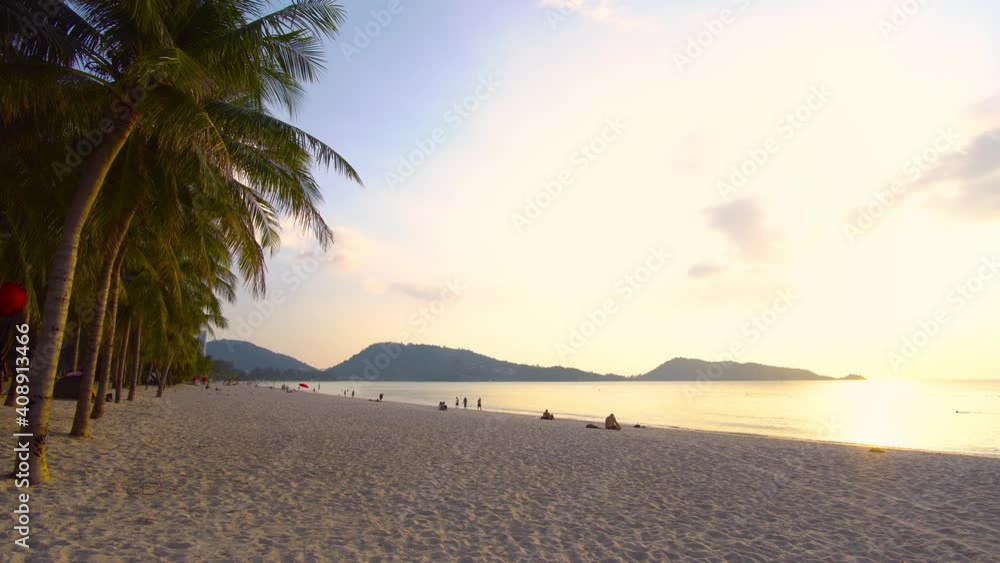 After Covid 19. Phuket Thailand. Sea Beach. Scene of Sunset at beach ...