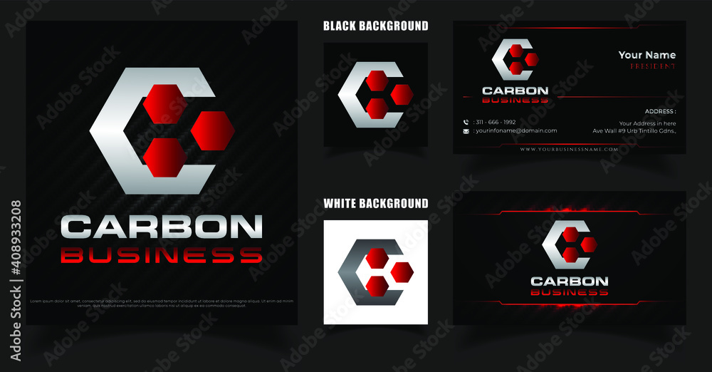 Simple Carbon Fibers Logo Vector Stock Vector | Adobe Stock