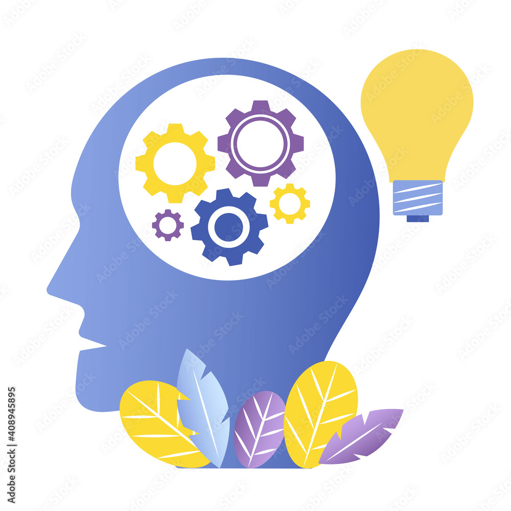 Idea concept vector design. Idea light bulb concept. Thought process ...