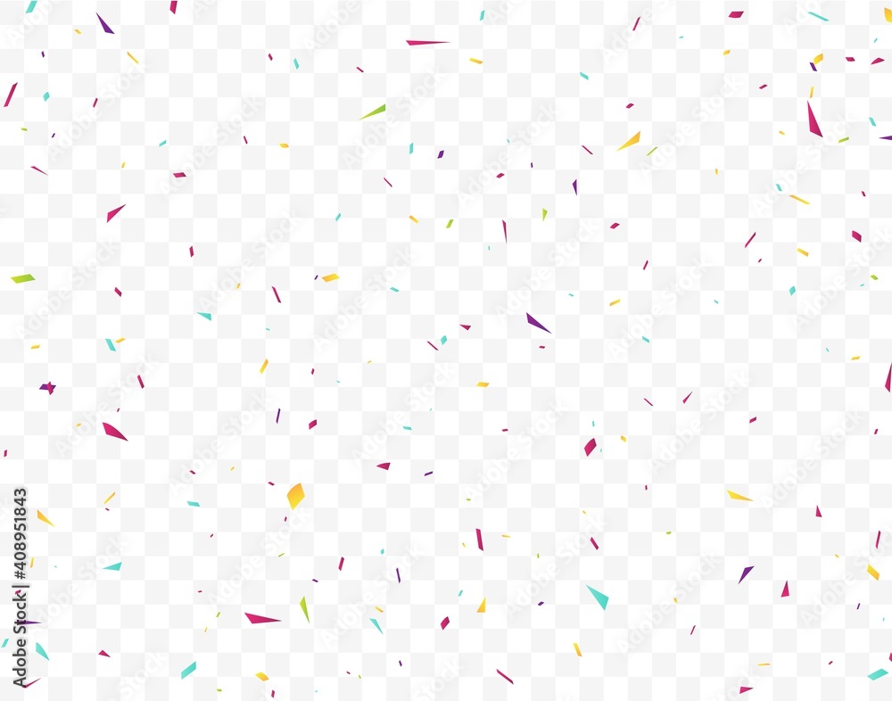 Colorful Confetti celebrations design isolated on transparent ...