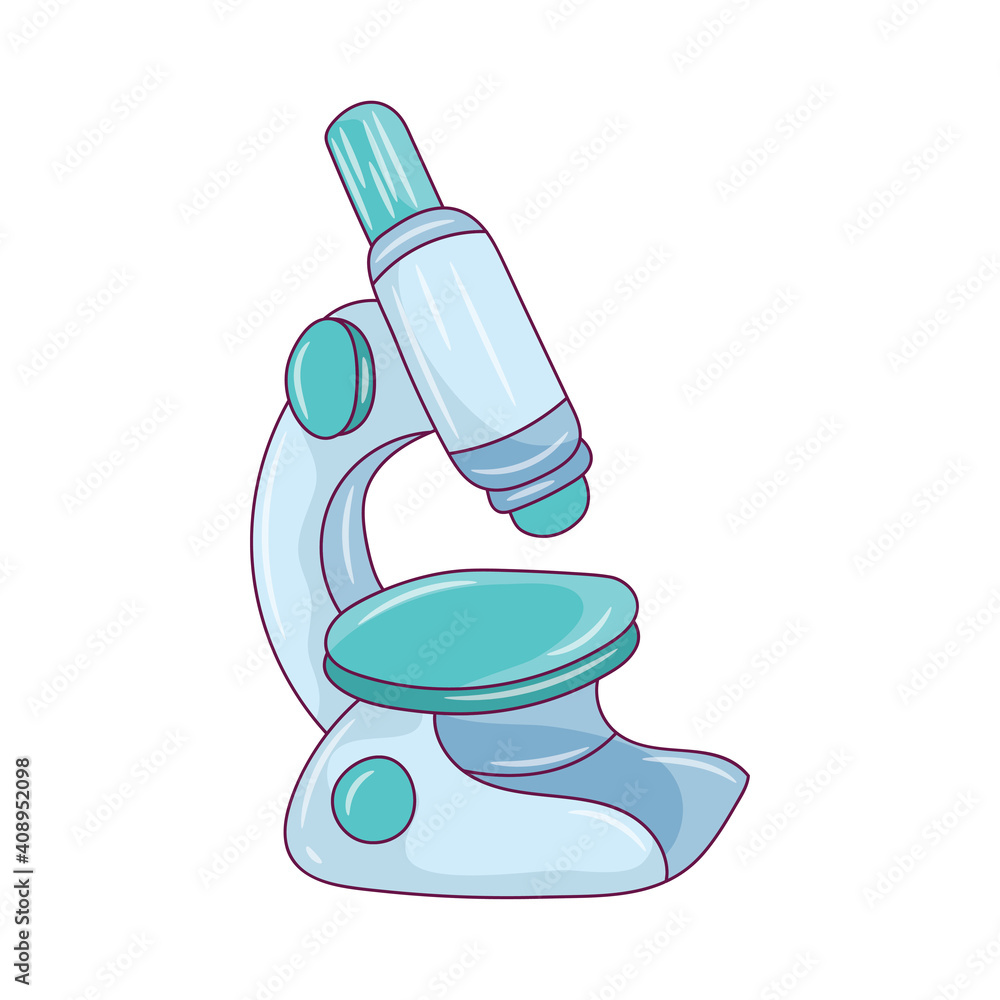 Colored Microscope Drawing
