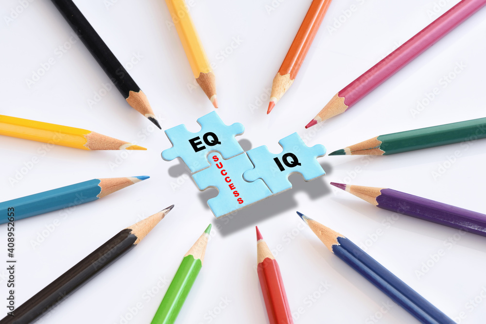 EQ and IQ formula for success concept . Emotional quotient and ...
