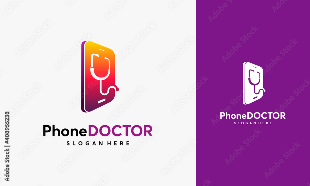 Phone Service Logo template designs, Phone Doctor logo vector ...