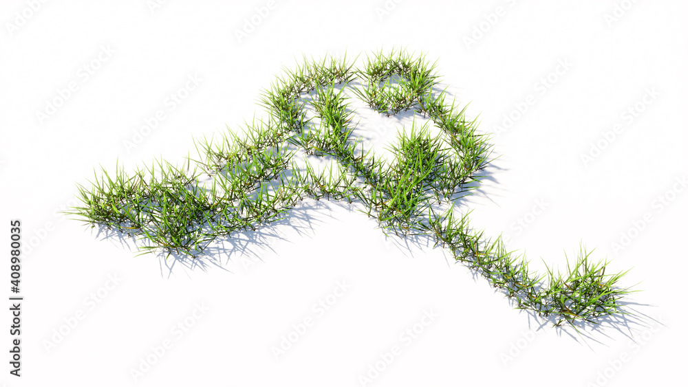 Concept or conceptual green summer lawn grass symbol shape isolated on ...