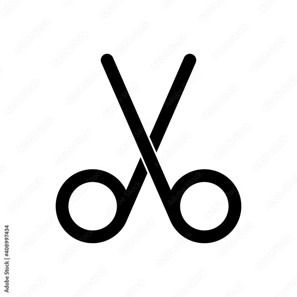 Schere - Icon, Symbol, Piktogramm - Fläche - schwarz Stock Vector ...
