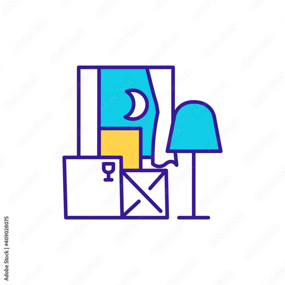 Cargo shipment RGB color icon. Freight delivery. Express shipping at ...