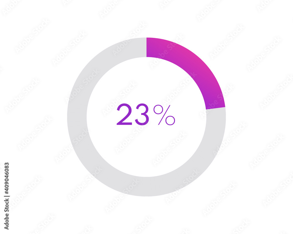 23 percent pie chart. Circle diagram business illustration, Percentage ...