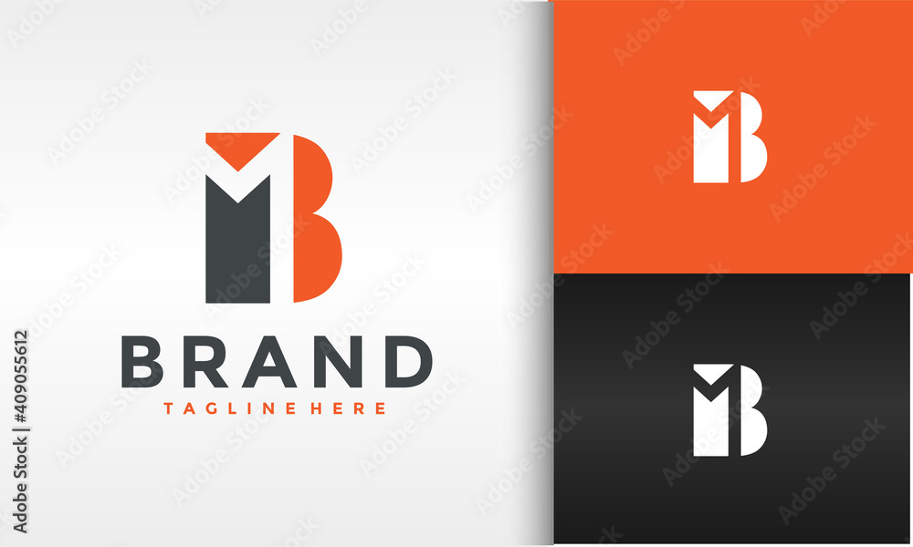 monogram letter MB logo Stock Vector | Adobe Stock