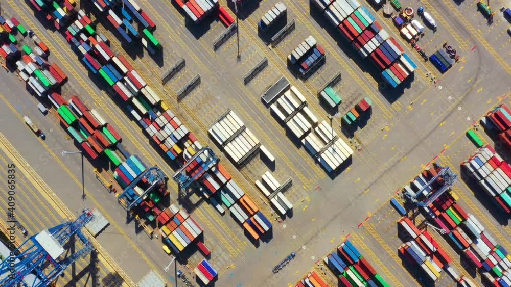 Container ship from sea port working for delivery containers shipment ...