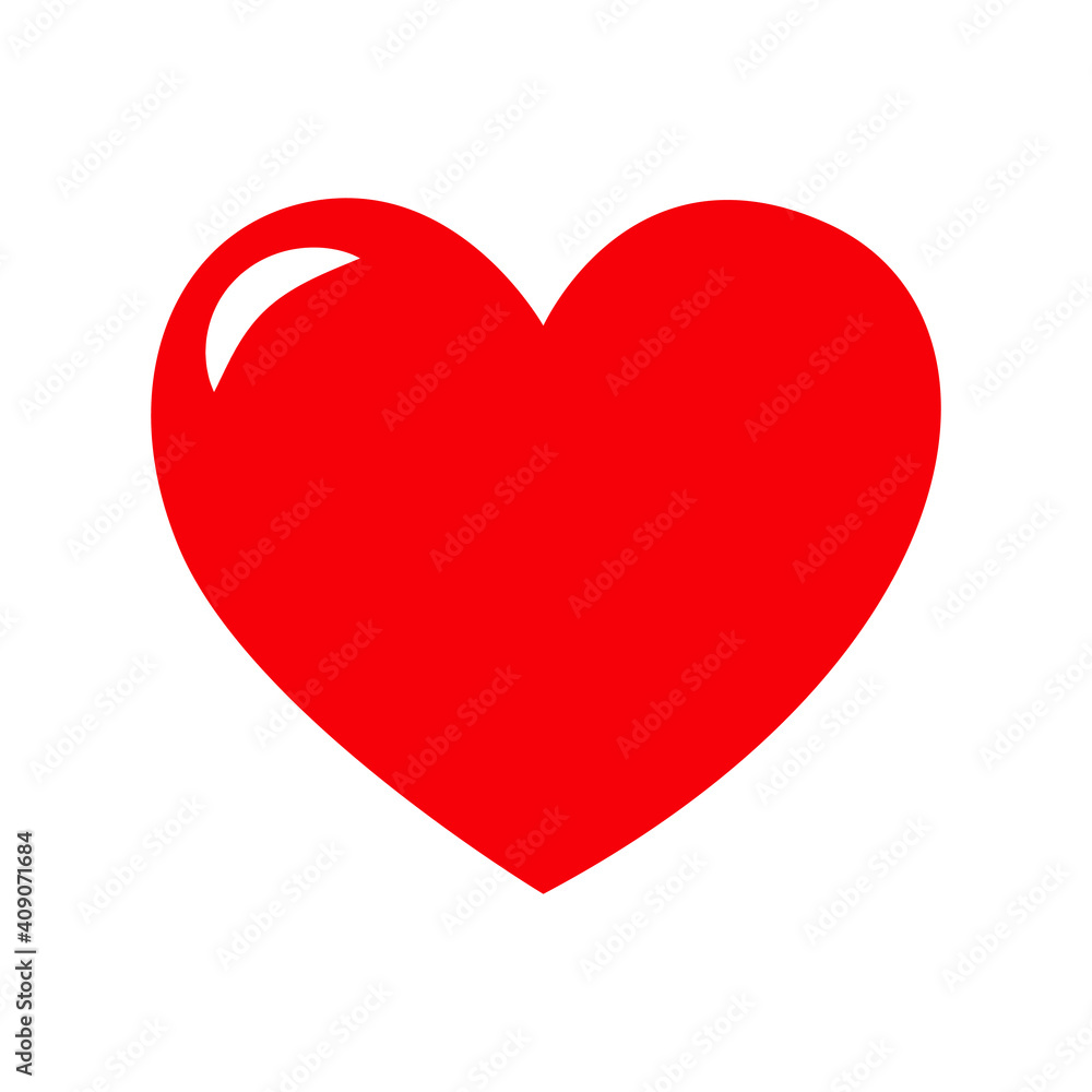 Abstract heart shape for valentine. Vector illustration. Red heart ...