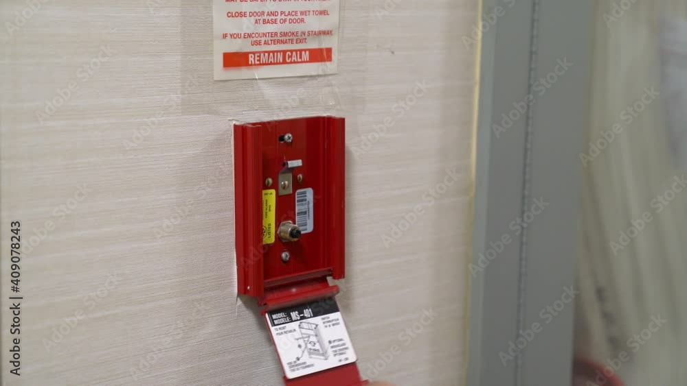 Pulling fire alarm station for fire prevention and safety testing ...