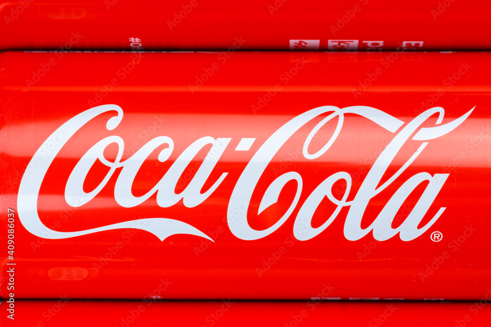Coca Cola Coca-Cola lemonade soft drink in can logo Stock Photo | Adobe ...