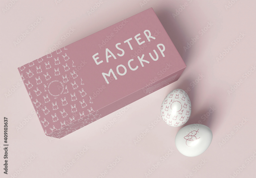 Easter Box Packaging Mockup Stock Template | Adobe Stock