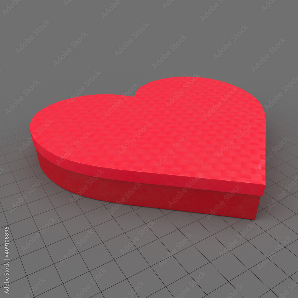 Heart chocolate box Stock 3D asset | Adobe Stock