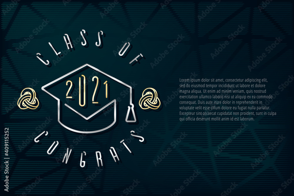 Class of 2021 Metallic Silver Style Square Academic Graduation Cap ...