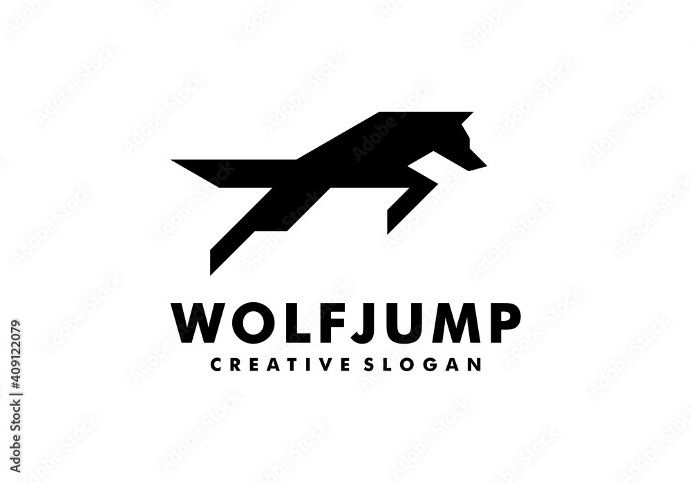 Awesome Wolf Modern Creative Logo Design Stock Vector | Adobe Stock
