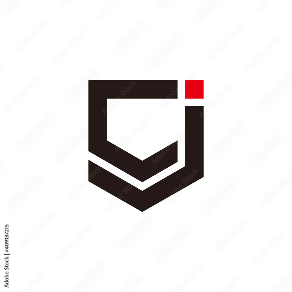 letter cj simple geometric line emblem logo vector Stock Vector | Adobe ...