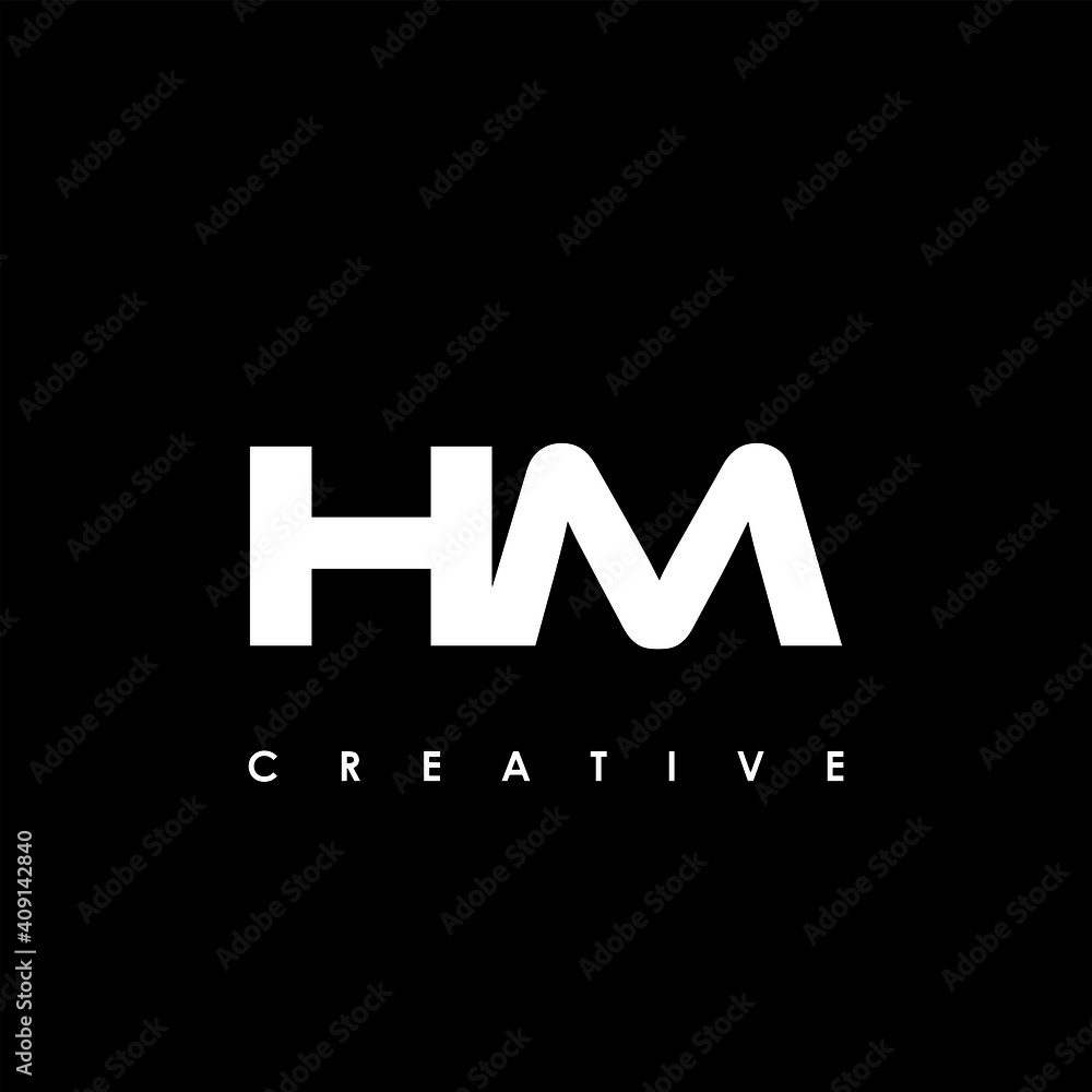 HM Letter Initial Logo Design Template Vector Illustration Stock Vector ...