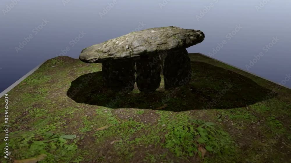 Conceptual 3D work representing a dolmen. The dolmens are collective ...