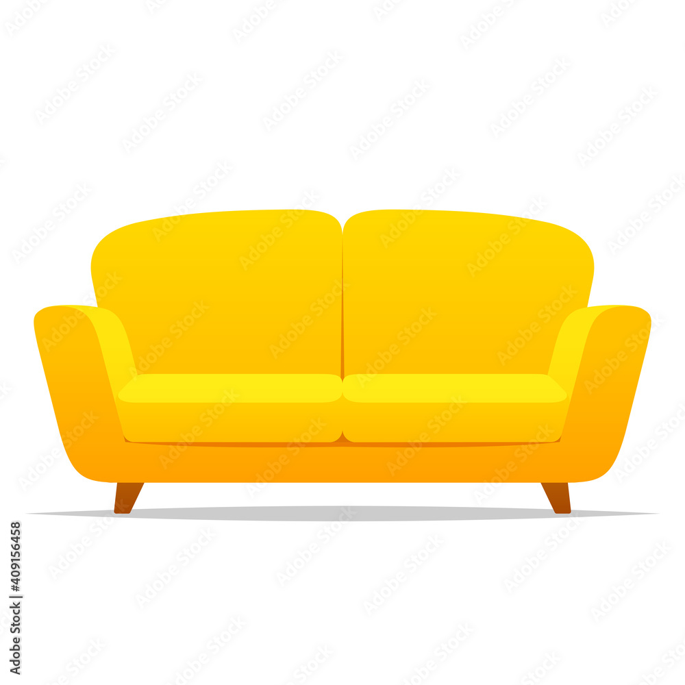 Couch sofa vector isolated illustration Stock Vector | Adobe Stock
