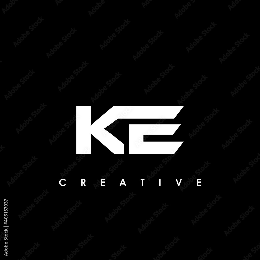 KE Letter Initial Logo Design Template Vector Illustration Stock Vector ...