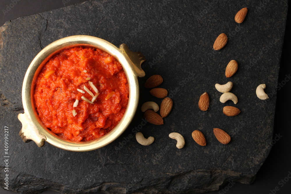 Gajar ka halwa is a carrot-based sweet dessert pudding from India ...