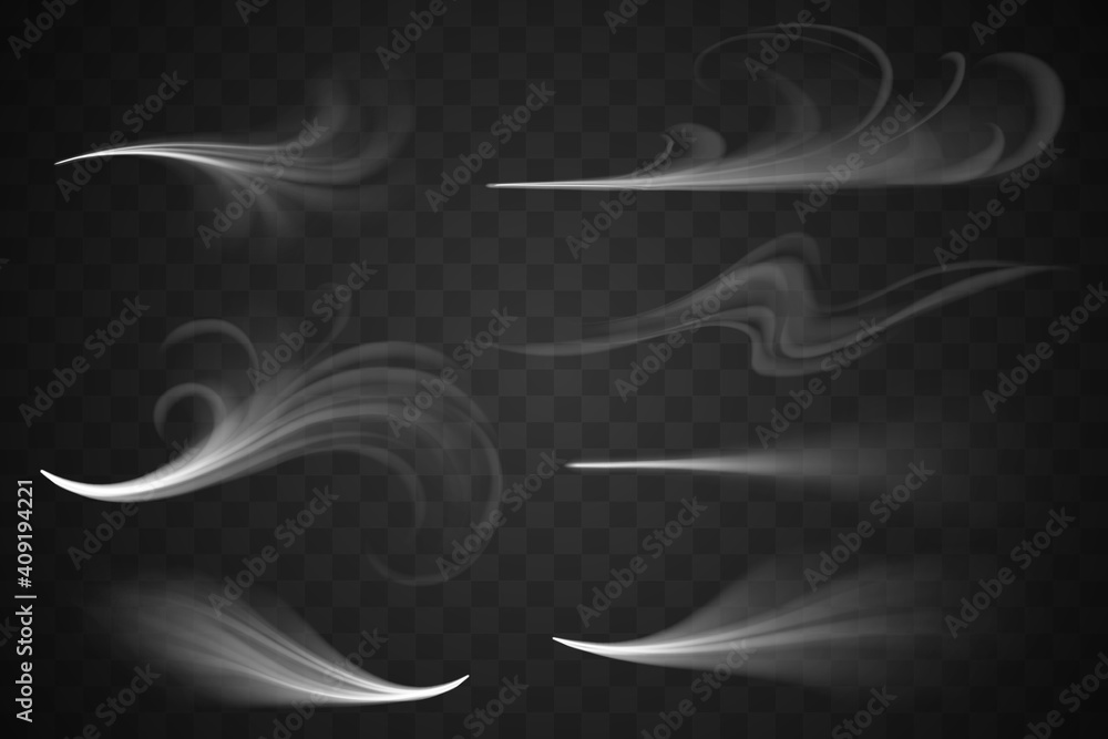 White wind set on transparent background Stock Vector | Adobe Stock