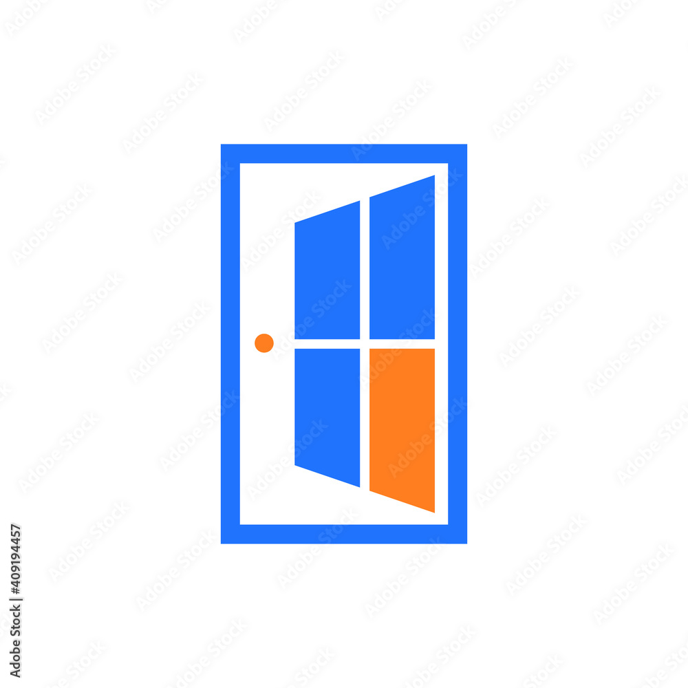 windows and door logo design vector creative idea Stock Vector | Adobe ...