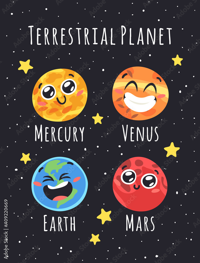 Hand Drawn Seamless Pattern with Childish Illustration Cosmos. Vector ...