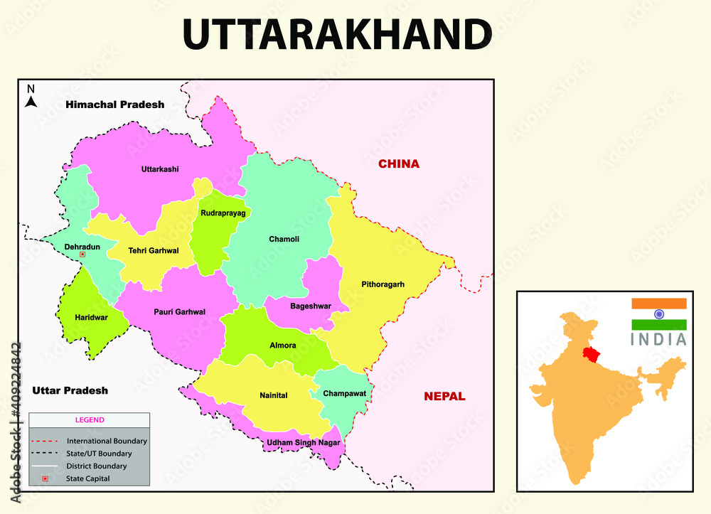 Uttarakhand Map