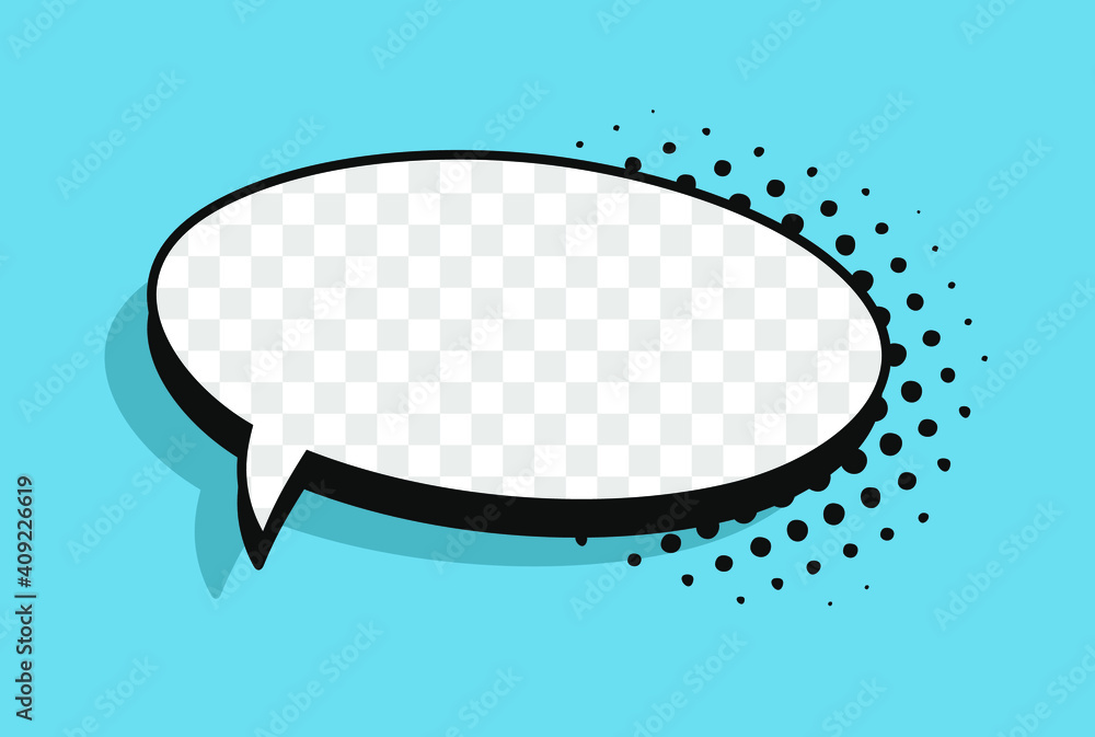 Pop art speech bubble without text and Transparent Background. Cartoon ...