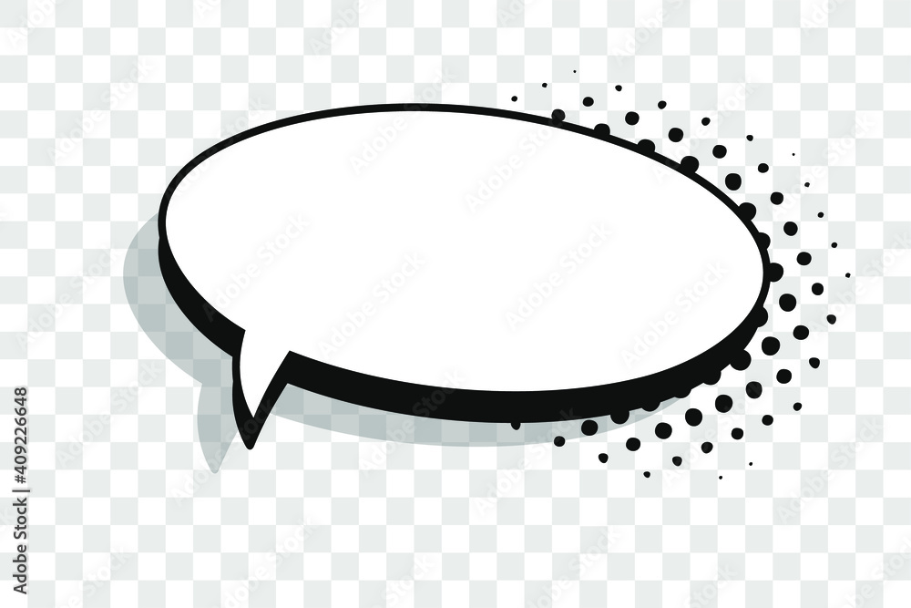 Pop art speech bubble without text and Transparent Background. Cartoon ...