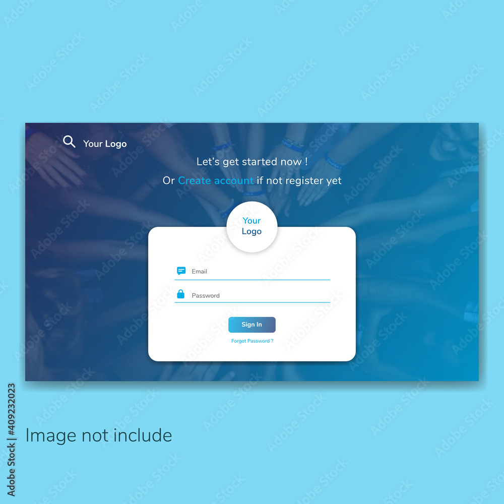 Login page design graphic resource Stock Vector | Adobe Stock
