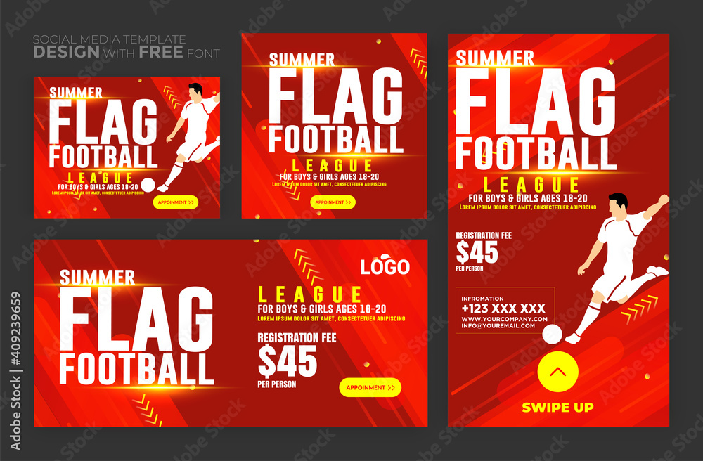 sports meet banner design Minimal cover design. Creative line-art set ...