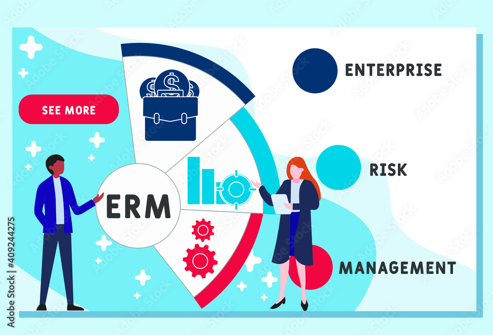 Vector website design template . ERM - Enterprise Risk Management ...